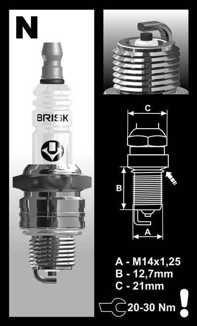 Super Racing N14C Spark Plug – briskusa