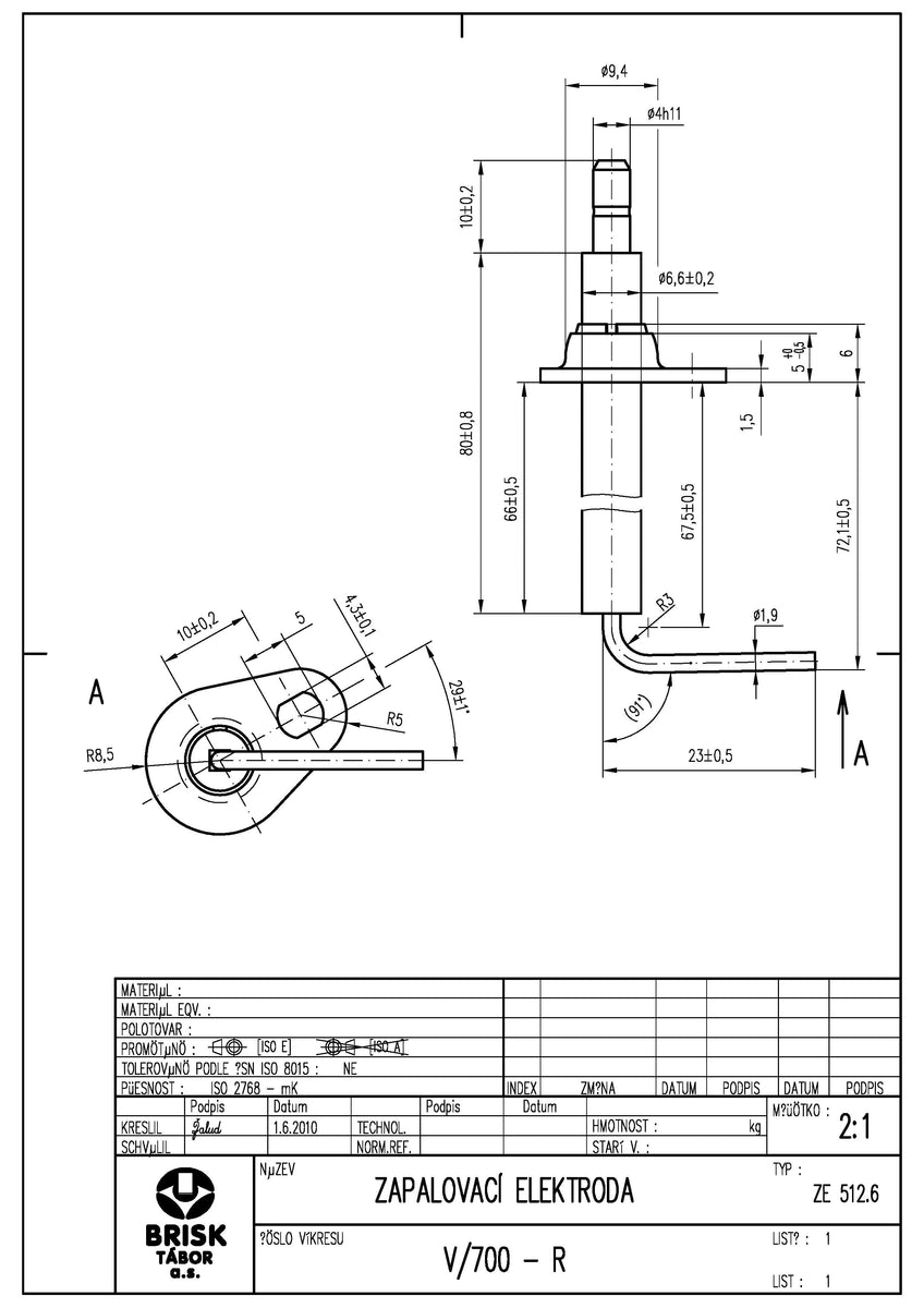 Igniter / Ionization Detector ZE 512.6 – briskusa